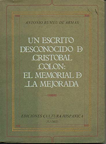 Amazon.com: Un escrito desconocido de Cristóbal Colón: el memorial de ...