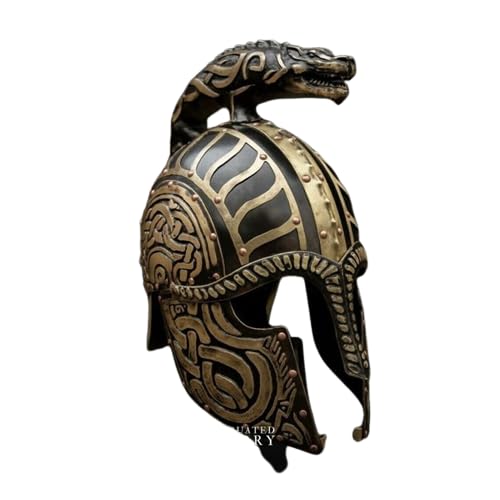 KNIGHT ARMOUR MART Viking Helmet Dragon LARP Knight Turin Helmet Review ...