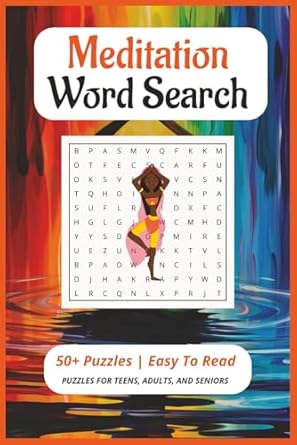 Meditation Word Search: Word Searches with Easy-To-Read print about ...