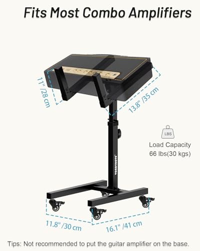 Snapklik.com : Guitar Amplifier Stands Adjustable Mobile Amp Tilt Back ...