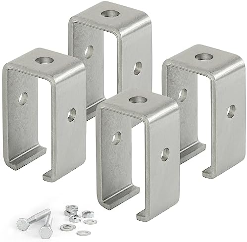 Amazon.com: 4 Pack Channel Trolley Track Support Hanger Bracket for All ...
