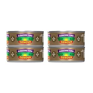 Amazon.com : Genova Premium Albacore Tuna in Olive Oil, 5 Ounce Cans, 4 ...