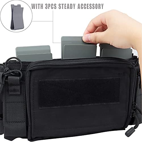 Amazon.com : DETECH Tactical Vest Airsoft Ammo Chest Rig with Pockets ...