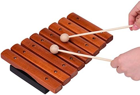 Amazon.com: Btuty 13 Notes Glockenspiel Classic Wood Color Xylophone ...
