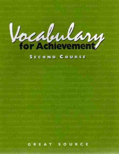 Amazon.com: Vocabulary for Achievement: 2nd Course: 9780669464788 ...