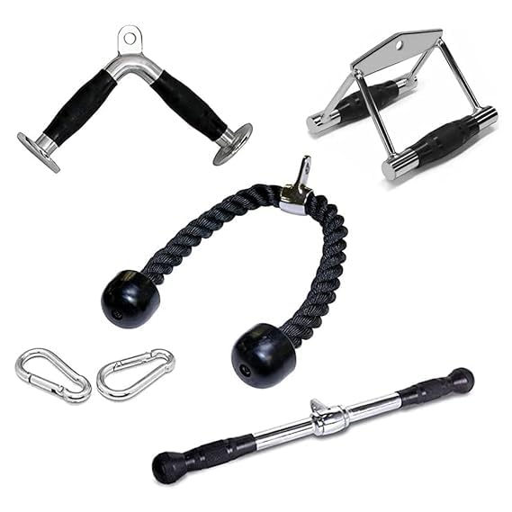 Buy ZHTC GYM Handle Bar Combo Pack/Triceps Rope/D Handle/V Shaped ...