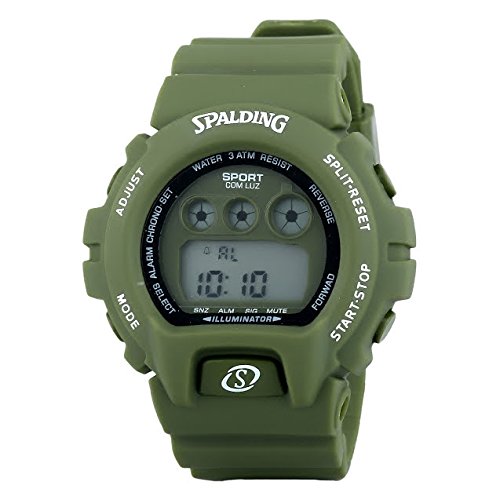 Spalding Digital Green Dial Men's Watch-SP119E : Amazon.in: Fashion