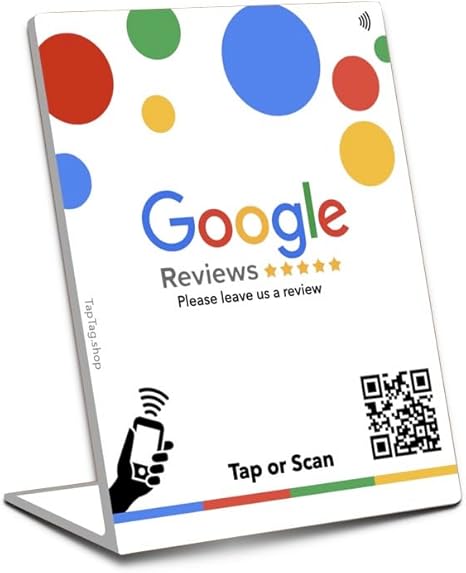 Amazon.com: Tap Tag- Tap Review Sign, Compatible with Google | Instant ...