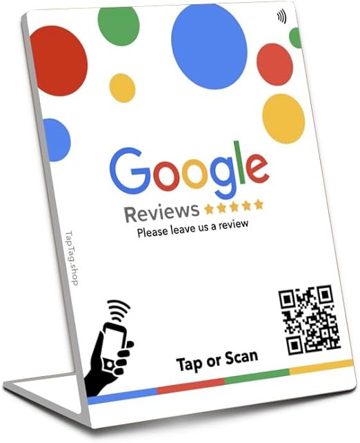 Amazon.com: Tap Tag- Tap Review Sign, Compatible with Google | Instant ...