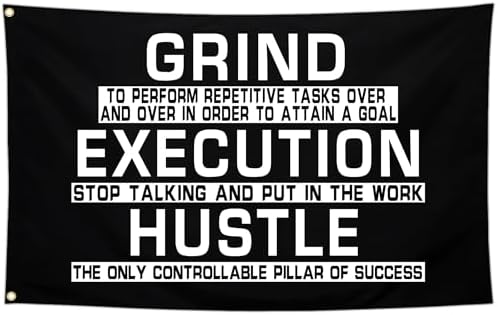 Amazon.com : Aroxtms Discipline Motivational Flag 3x5 Ft Grind Hustle ...