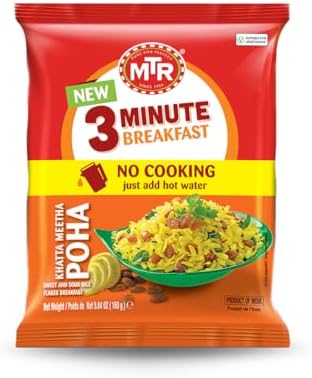 Amazon.com : MTR 3minute Khatta Meetha Poha - Ready-to-Cook Mix ...