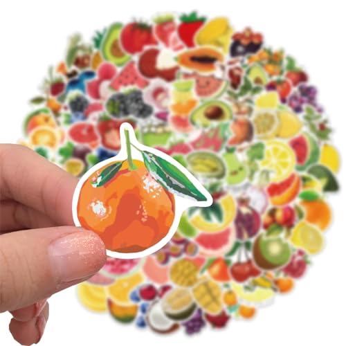 Snapklik.com : 100pcs Fruit Stickers, Repeating Waterproof Vinyl ...