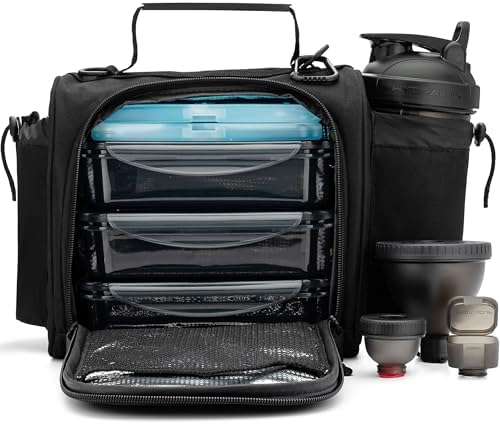 Amazon.com: TO GO Meal Prep Bag Insulated Lunch Meals Bag W/6 Portion ...