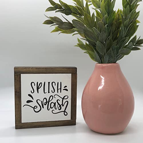 Amazon.com: Splish Splash Sign, Bathroom Home Decor, Restroom Sign ...