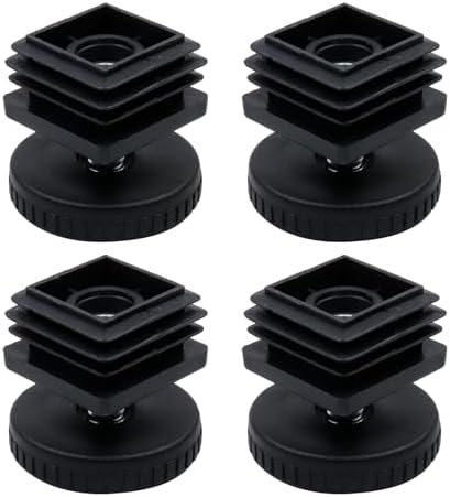 uxcell Leveling Feet 50 x 50mm Square Tube Inserts Kit Furniture Glide ...