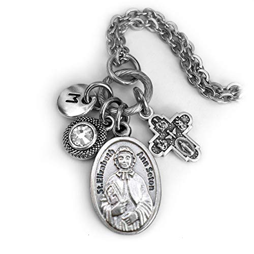 Amazon.com: St. Elizabeth Ann Seton Necklace, Keychain or Clip, Patron ...