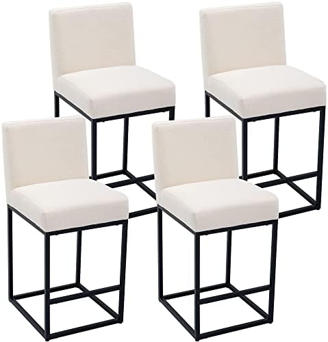 Amazon.com: VESCASA Linen 27 inches Counter Height Bar Stools with ...