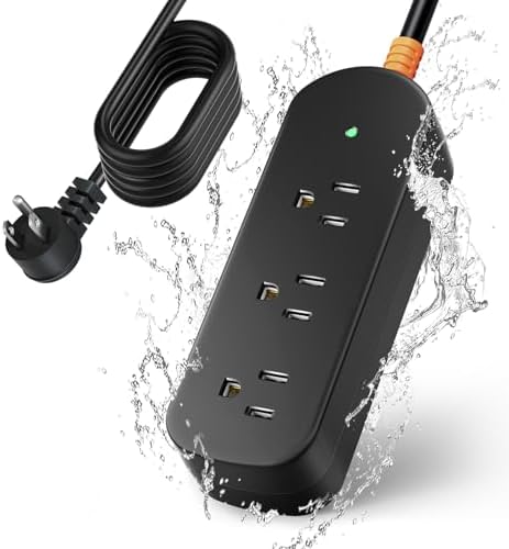 Amazon.com: Outdoor Power Strip Weatherproof, 10FT Heavy Duty Outdoor ...