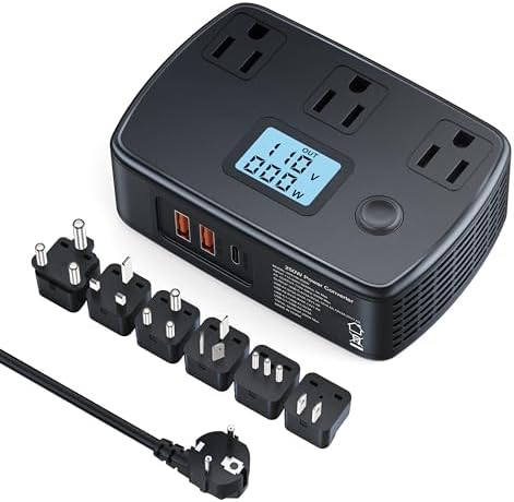 Amazon.com: Power Converter Adapter Combo 220v to 110v Converter ...