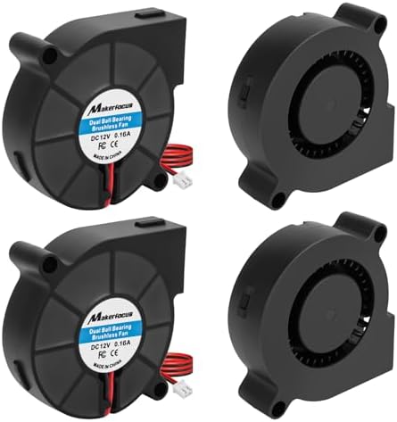 Amazon.com: 2 Packs 50x50x15mm 5015 DC Brushless Blower Cooling Dual ...