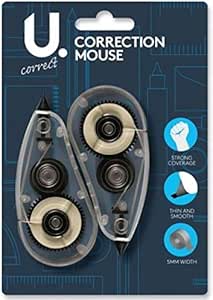 DPNY 2pcs Correction Mouse Pen White Tipex School Home Office ...