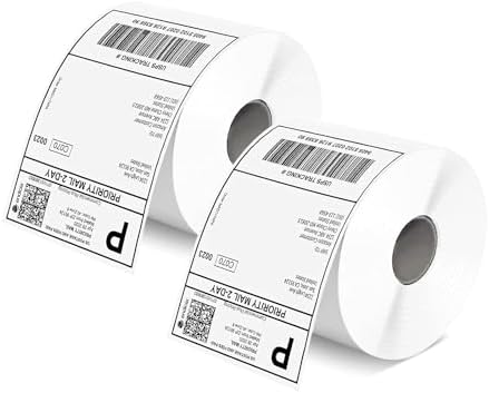 MUNBYN 4x6 Inch Direct Thermal Labels, 1000 Labels/2 Rolls(500 Pcs per ...