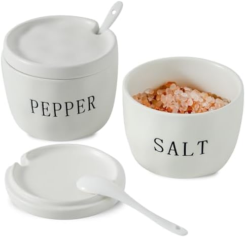 Amazon.com: VICUKIE Farmhouse Salt And Pepper Bowls,Stacked Ceramic ...
