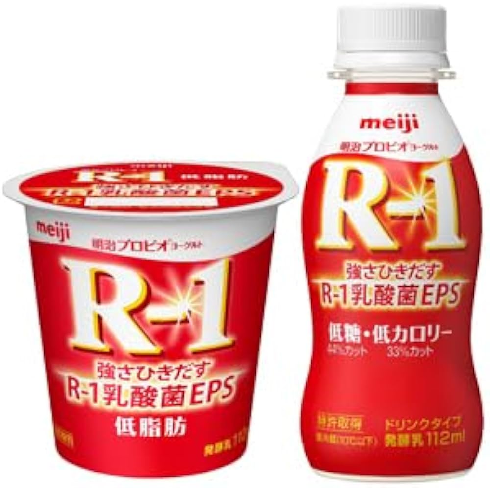 R-1 ≪低脂肪≫ 食べるヨーグルト 112g×12個 セット明治 meiji まとめ買い アールワン R1 カップヨーグルト - ヨーグルト