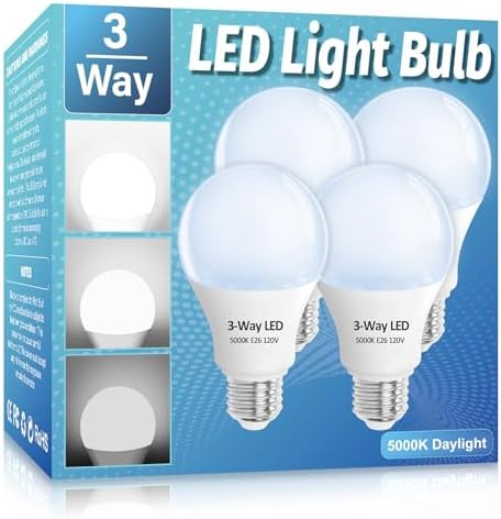 Amazon.com: Wiyifada 3 Way LED Light Bulbs 4 Pack, 30 70 100 Watt ...