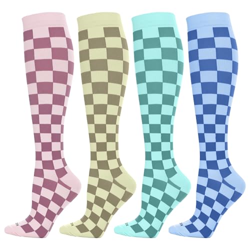 LEVSOX Compression Socks for Women and Men 20-30mmHg Knee High ...