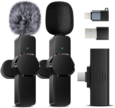 Amazon.com: Alvoxcon Wireless Lapel Microphone for Computer, USB ...