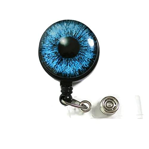 Amazon.com: Blue Eyeball Badge Holder, Eye Doctor Badge ID Holder ...