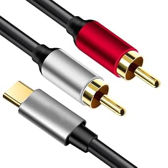 Amazon.com: LBSC Type C to 2 RCA Car Stereo Cord Cable,2 RCA Jack USB-C ...