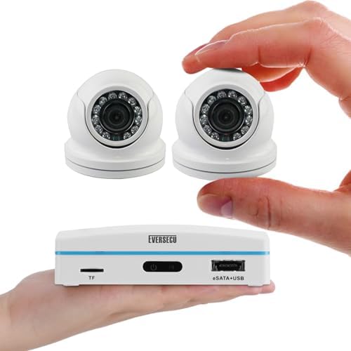 Amazon.com : Expandable 4CH Wired Mini DVR & Security Cameras System ...