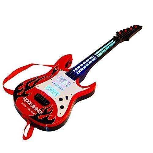 Buy Sevriza® Rockband Music and Lights Guitar Toy, Big Red for Girls ...