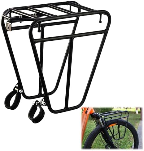 Zenselect Cykelbagagebærer, bagagestativ til forhjul og front, stål ...