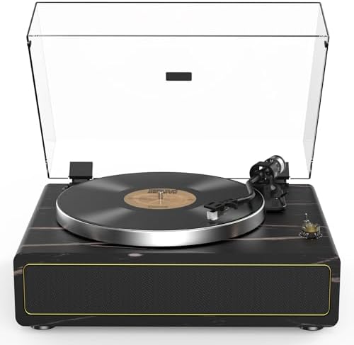 Amazon.com: All-in-One Vintage Record Player High Fidelity Belt Drive ...