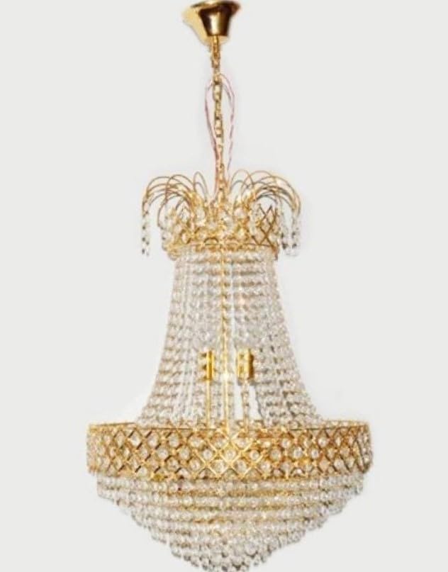 Buy SHRI MAHAL ANTIQUES Crystal Big Size Jhumar Lamp Ceiling Light for ...
