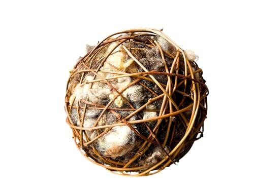 Amazon.com: Classic Refillable Wild Bird Nesting Ball - Natural Wool ...