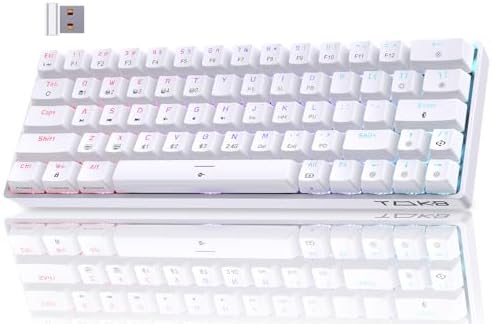 TMKB T63 Gaming Keyboard Mechanical Wireless with Red Switch, Bluetooth ...