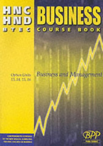 Hnc/Hnd Btec Option Units 9, 10, 11, 12 Business and Management ...