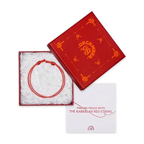Amazon.com: DECEMBER68 Handmade Adjustable Kabbalah Red string Bracelet ...