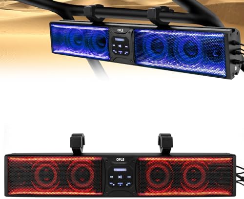 OPL5 UTV Sound Bar, 26 Inch ATV Sound Bar with 6-Speakers, RGB Lighting ...