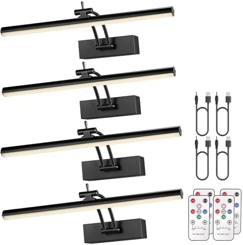 KANESIKI Wireless Spotlight Battery Operated, LED Display Puck Lights ...