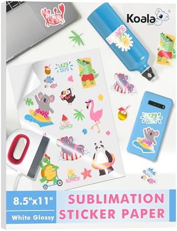 Amazon.com : Colemoly Sublimation Sticker Paper-25 Sheets 100% Clear ...