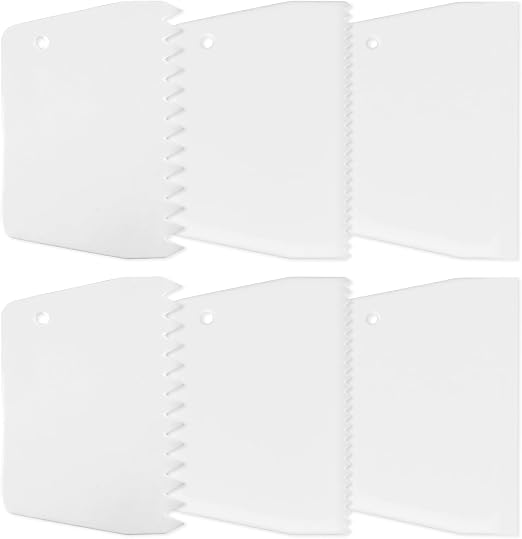 Jeffdad 6 Pcs Adhesive Spreader, Plastic Trowel 3/16" Tooth Notched ...