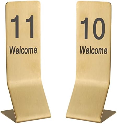 Amazon.com: SAGIDAR Stackable Table Number Cards, Stainless Steel ...