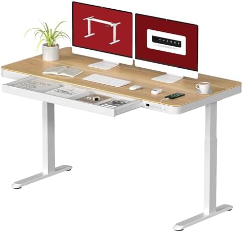 Amazon.com: SANODESK Standing Desk with Drawer, Electric Height ...