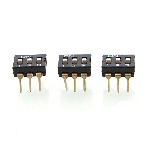 Generic 10Pcs Dsic02 DIY 3 Position 6 Pin Dip Switch Black : Amazon.in ...