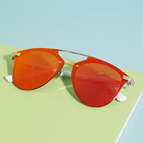 Buy Haute Sauce White Wayfarer Sunglasses for Women & Girls | Tinted ...